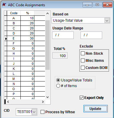 Item ABC Codes Update - Adjutant Wiki